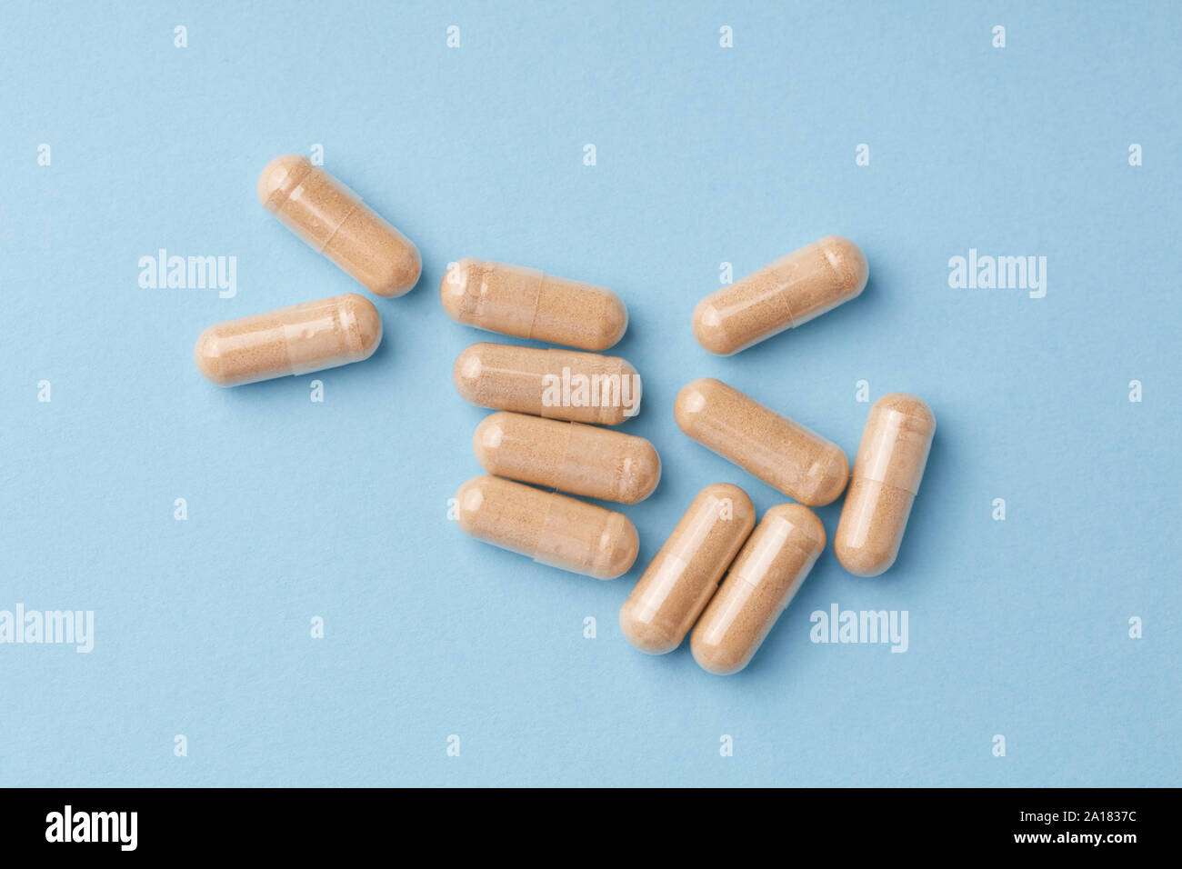 Ashwagandha (Withania somnifera) capsules. Concept for a healthy ...