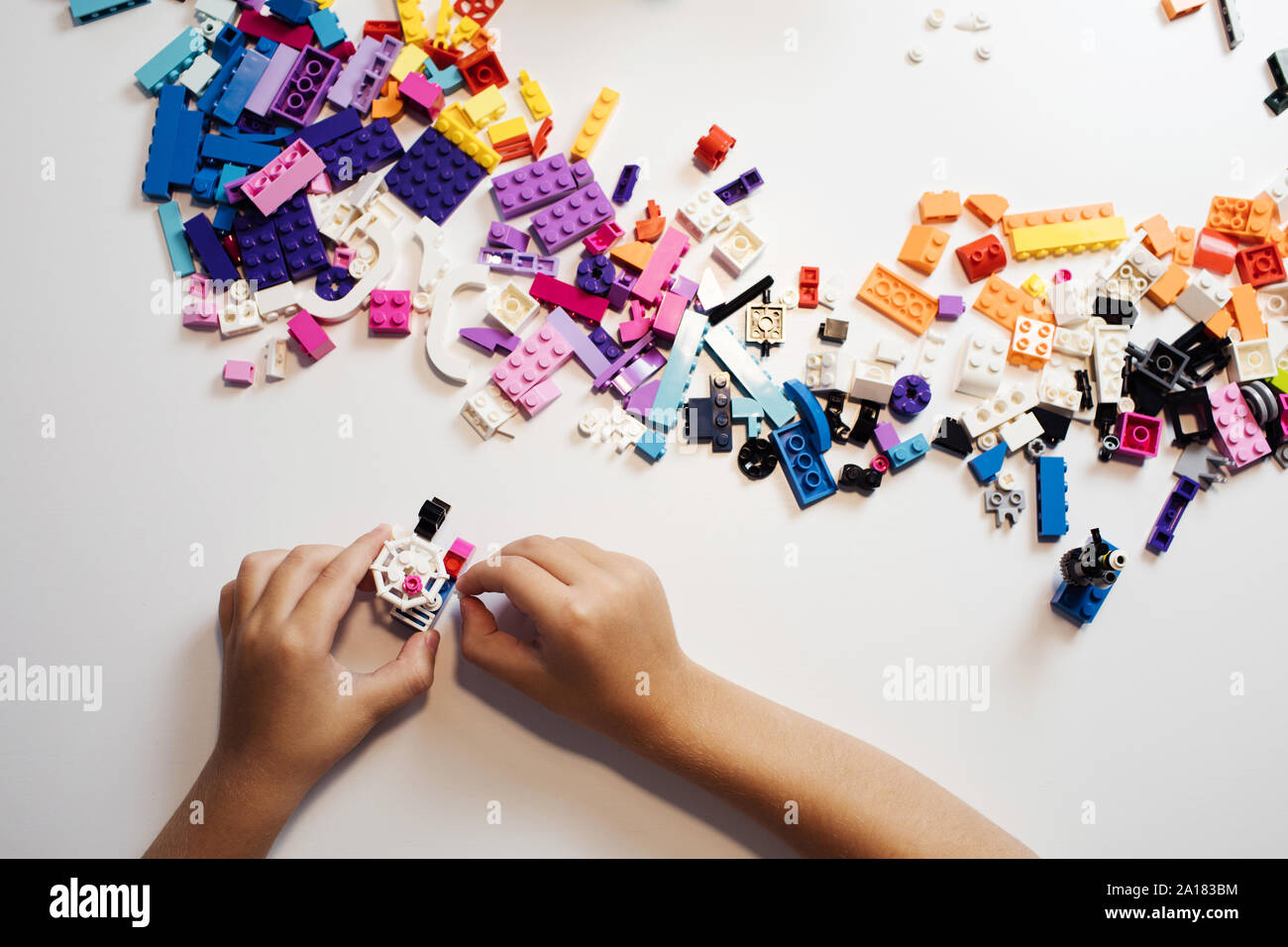 Child lego toys hands hi-res stock photography and images - Alamy