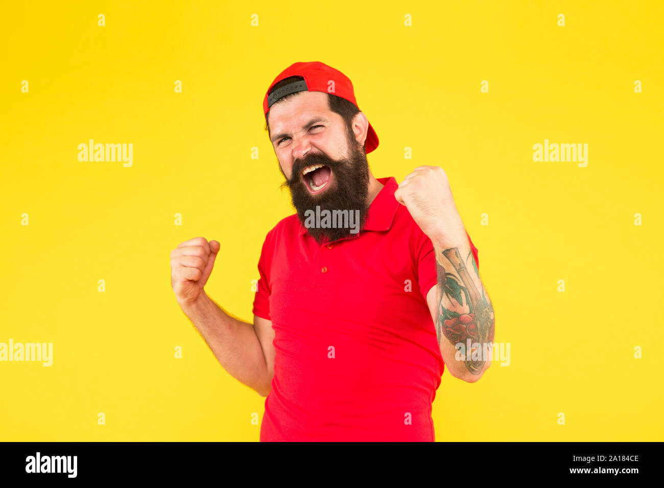 Happiness concept. Psychological health. Happy emotional guy. Positive ...