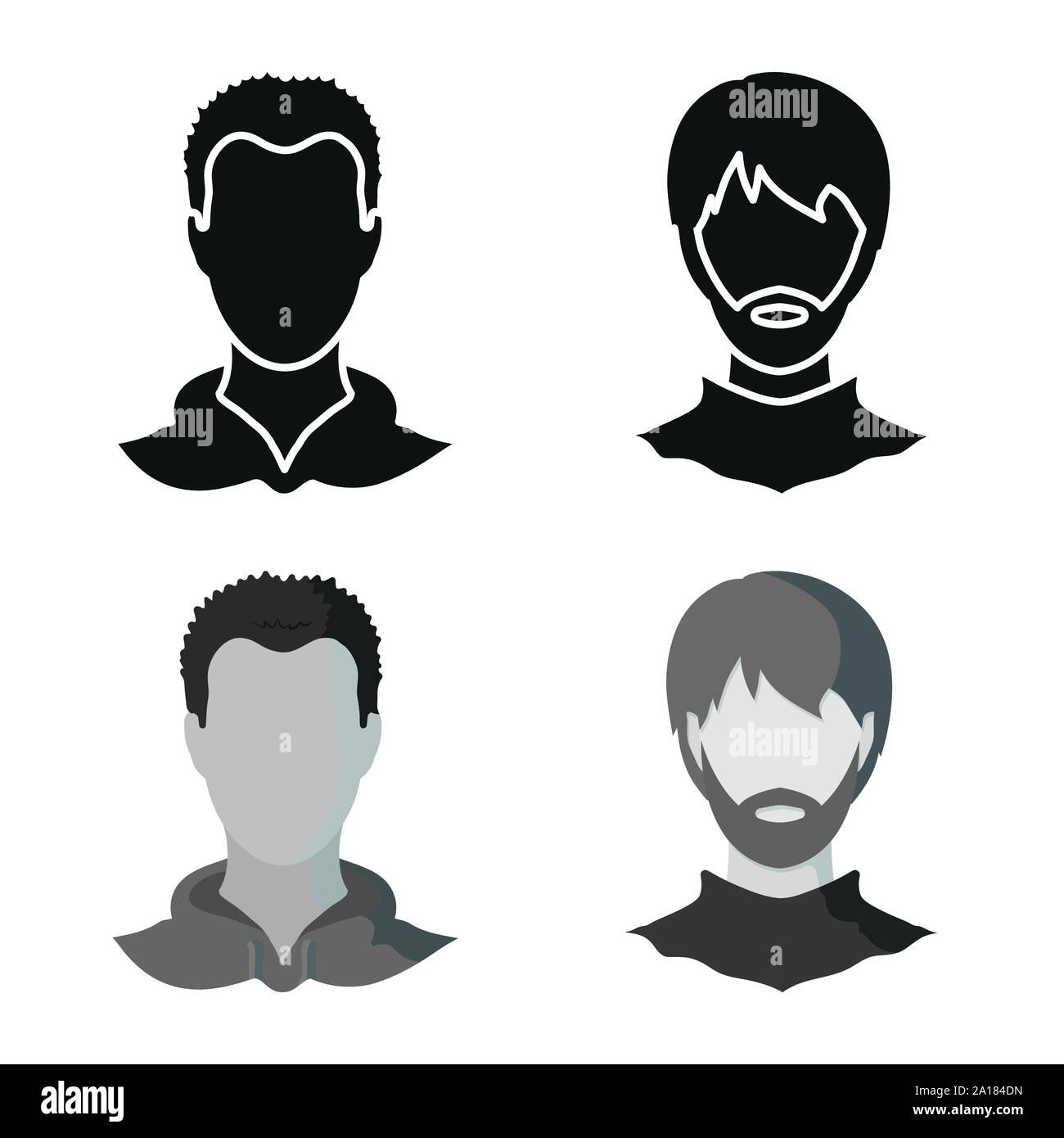 Haircut icon green vector Black and White Stock Photos & Images - Alamy