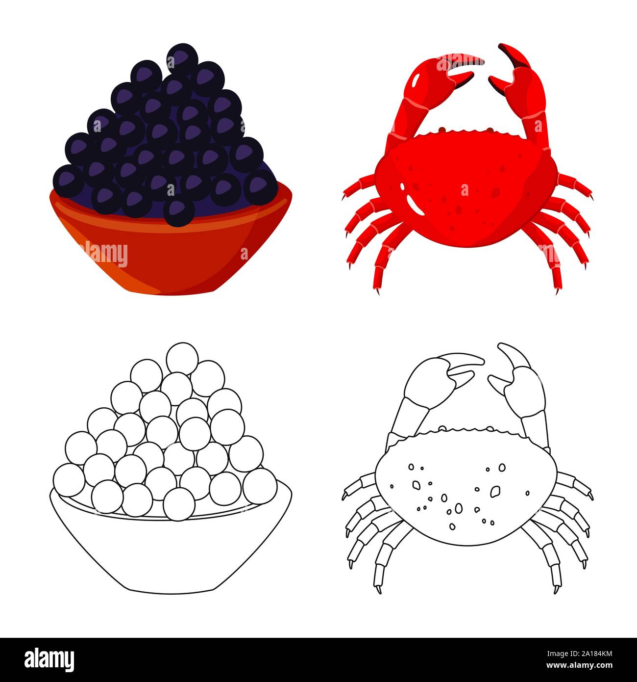 Vector design of taste and product sign. Collection of taste and ...