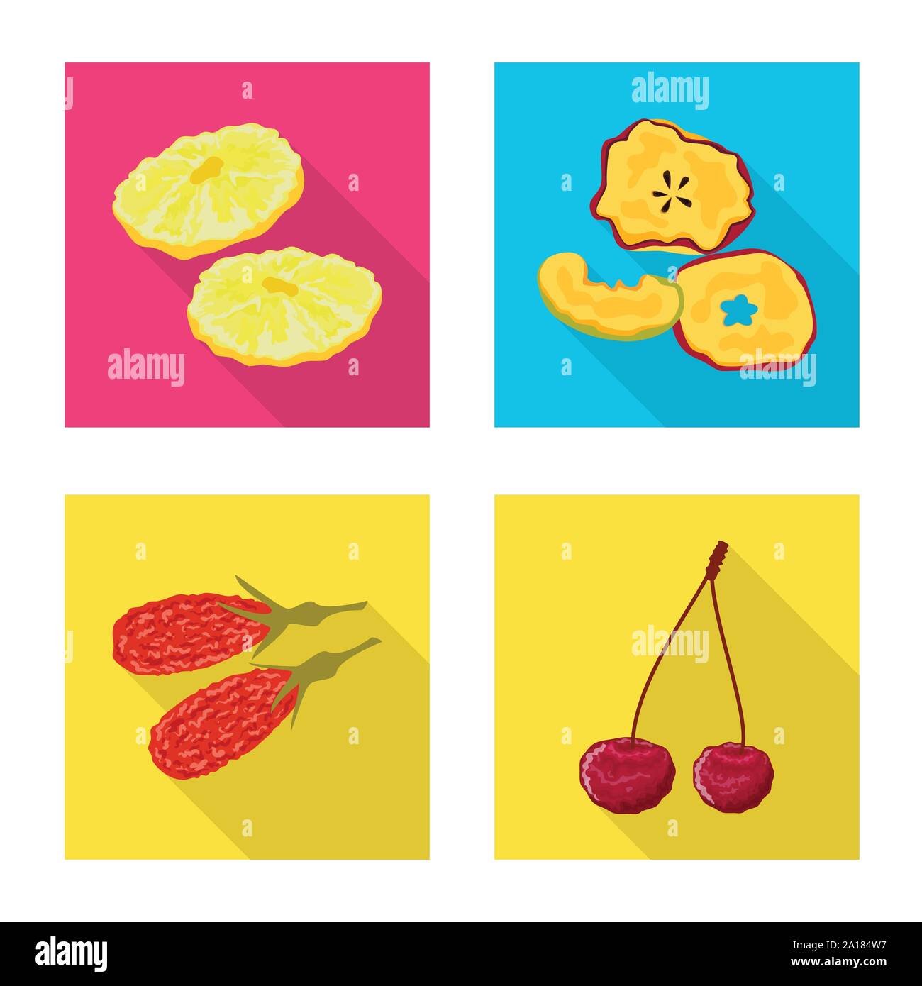 Vector design of fruit and dried icon. Collection of fruit and food ...