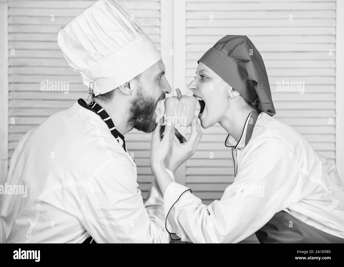 Love is in the air. happy couple in love with healthy food. Family ...