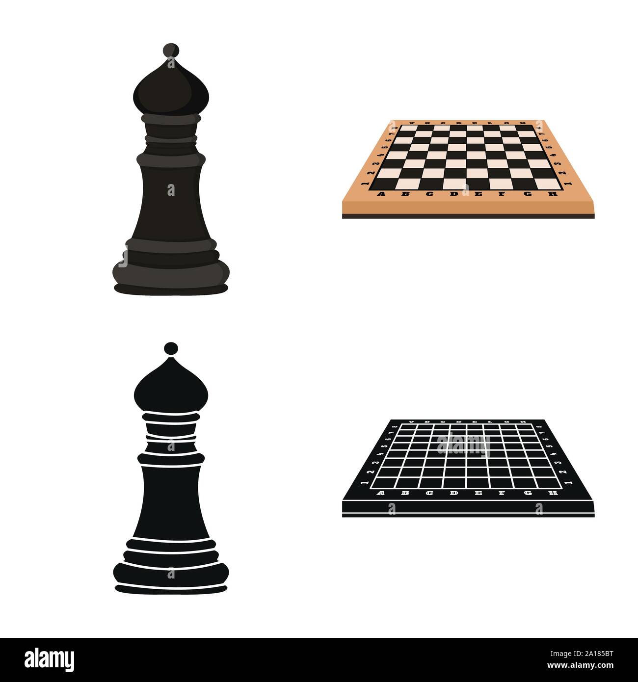 Vector design of checkmate and thin logo. Collection of checkmate and ...