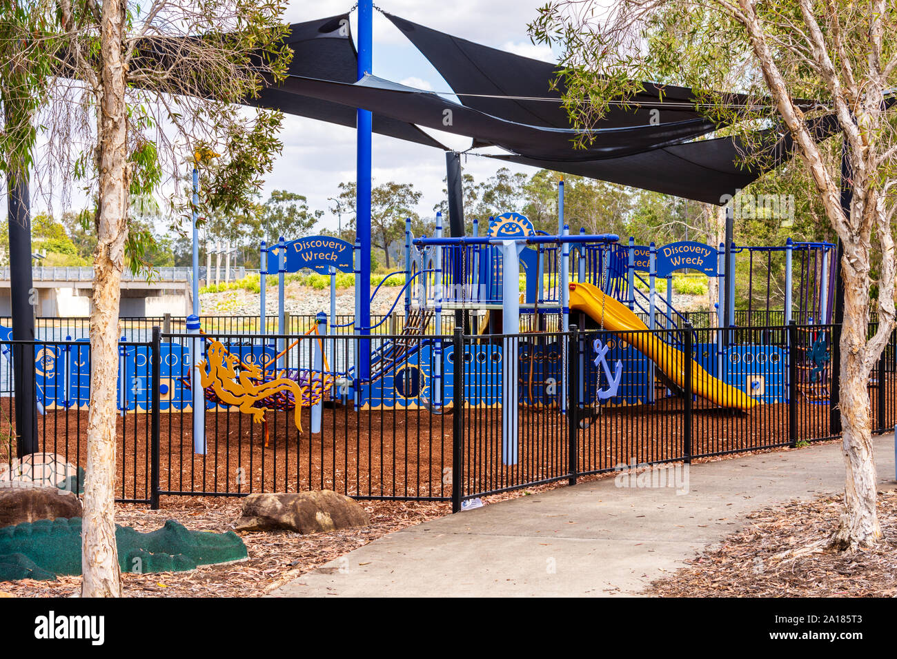 Empty childrens playground hi-res stock photography and images - Alamy