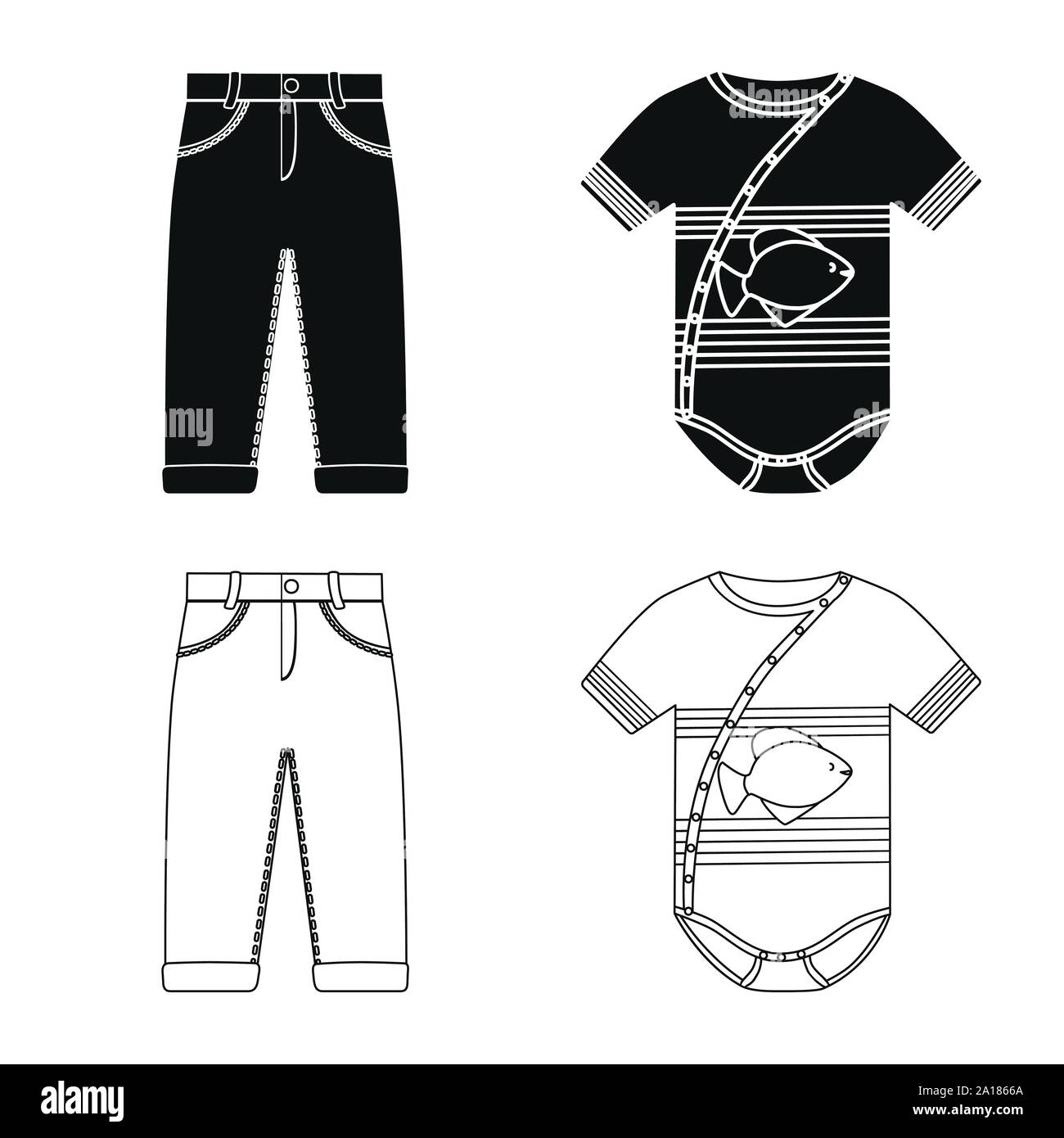 Vector design of fashion and garment logo. Set of fashion and cotton ...