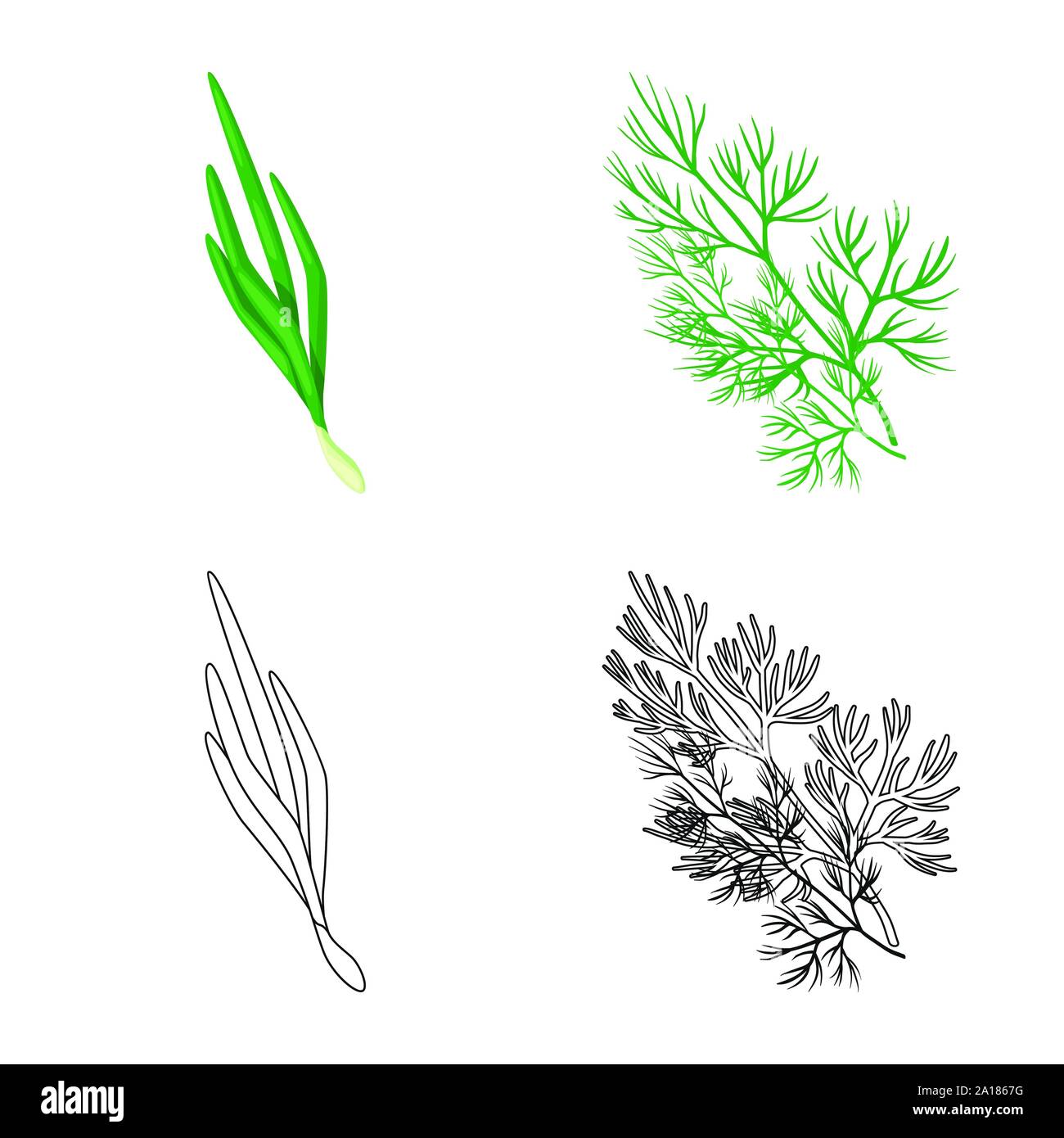 Vector design of taste and product icon. Collection of taste and ...