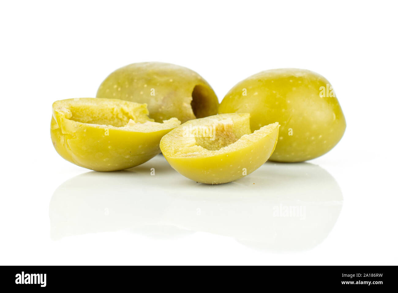 Half pitted green ripe hi-res stock photography and images - Alamy