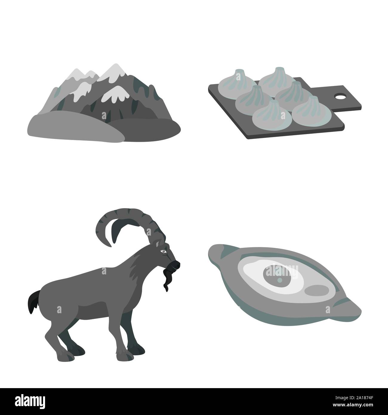 Isolated object of attributes and tourism icon. Set of attributes and ...