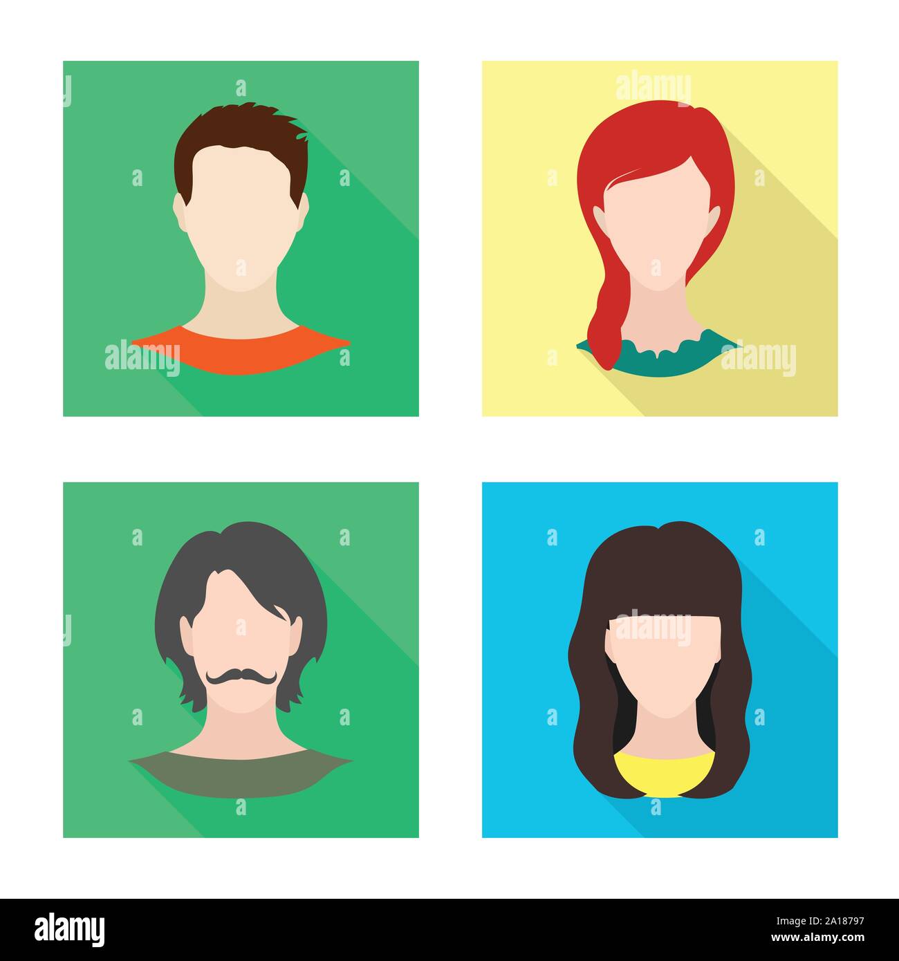 Vector illustration of avatar and dummy symbol. Collection of avatar ...