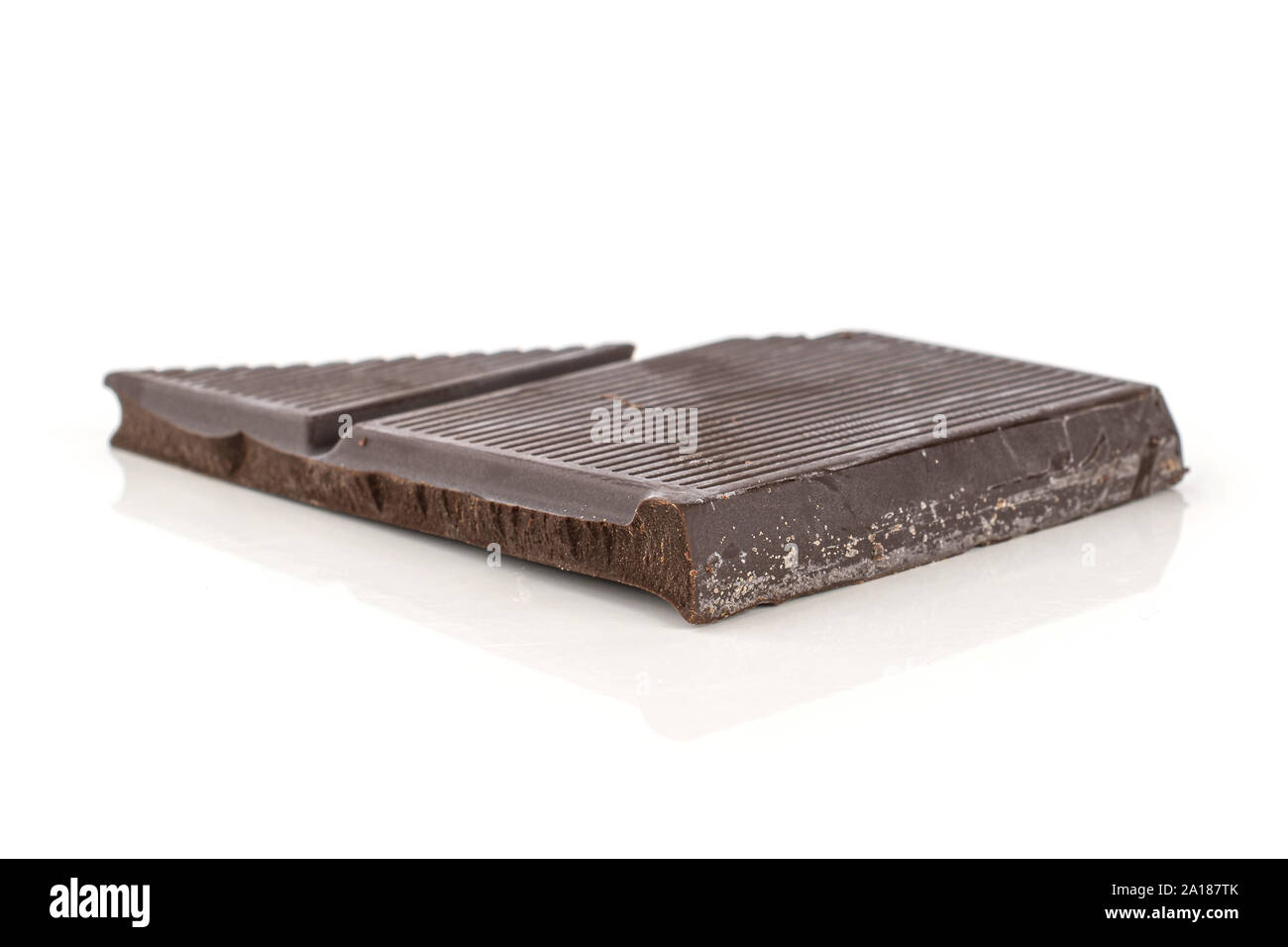 Group of one whole one piece of fresh chocolate piece isolated on white ...