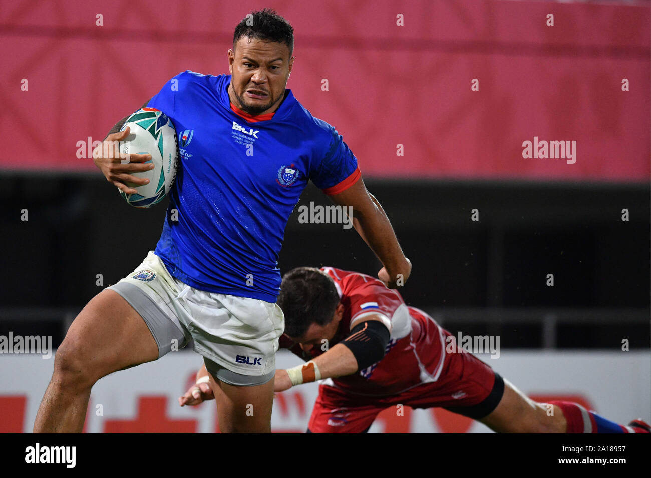 Kumagaya, Saitama, Japan. 24th Sep, 2019. Alapati Leiua (SAM) Rugby ...