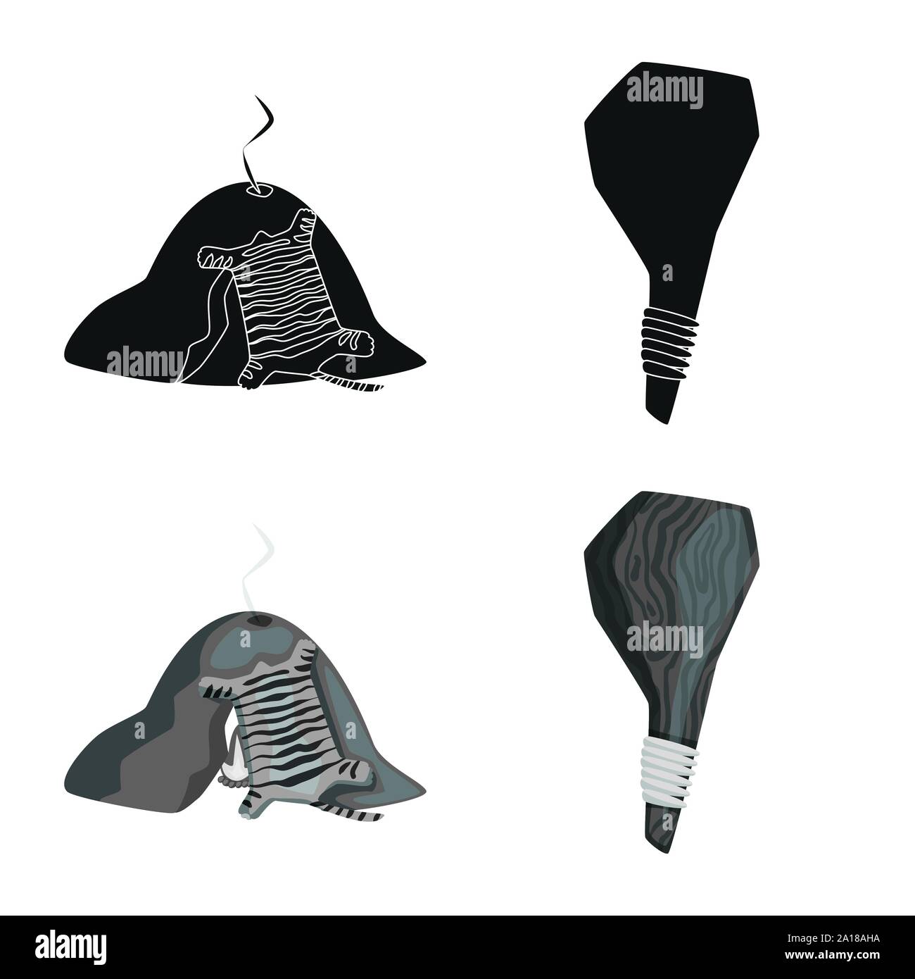 Vector design of evolution and prehistory symbol. Collection of ...