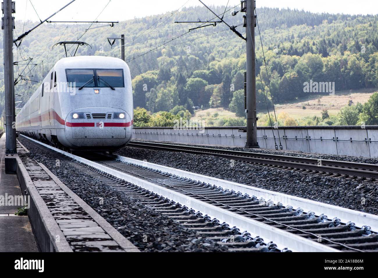 Germany. 18th Sep, 2019. An ICE of the Deutsche Bahn travels on the ...