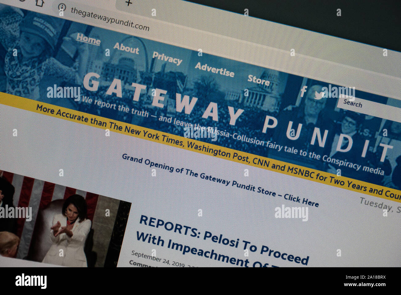 fake news website gateway pundit Stock Photo - Alamy