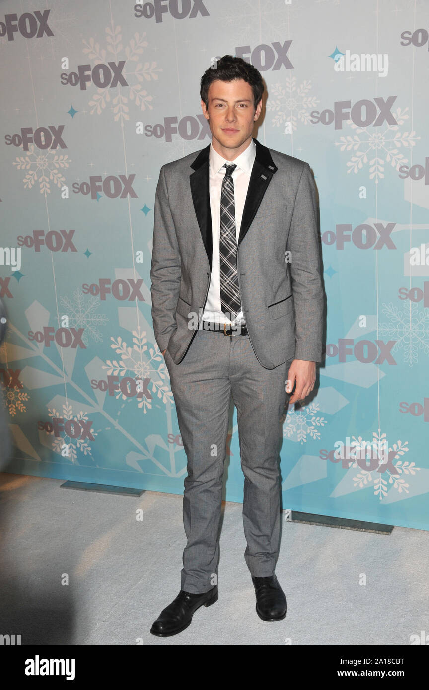 LOS ANGELES, CA. January 11, 2011: "Glee" star Cory Monteith at the Fox ...