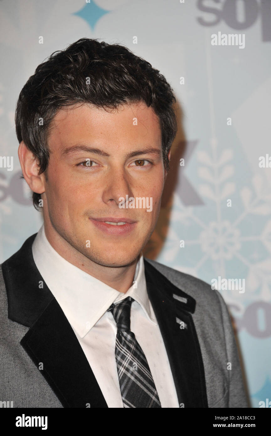 LOS ANGELES, CA. January 11, 2011: "Glee" star Cory Monteith at the Fox ...