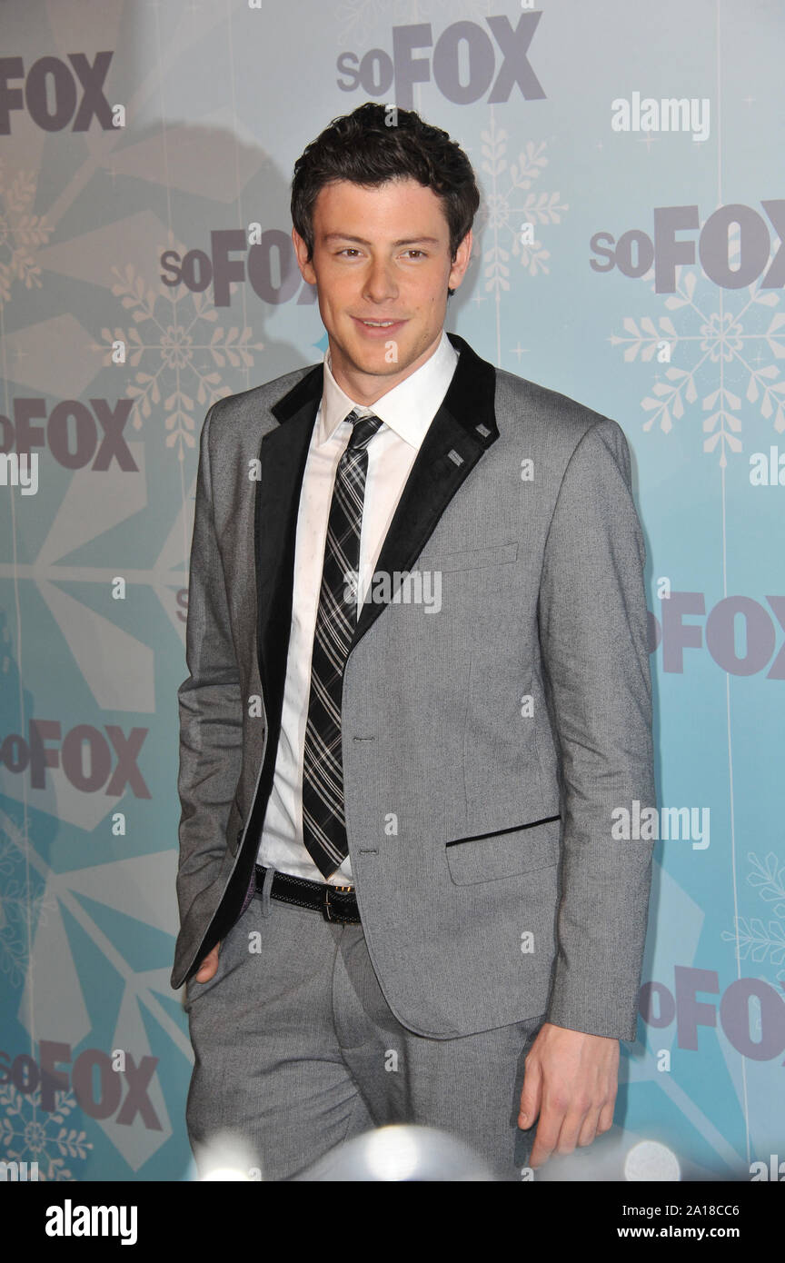 LOS ANGELES, CA. January 11, 2011: "Glee" star Cory Monteith at the Fox ...