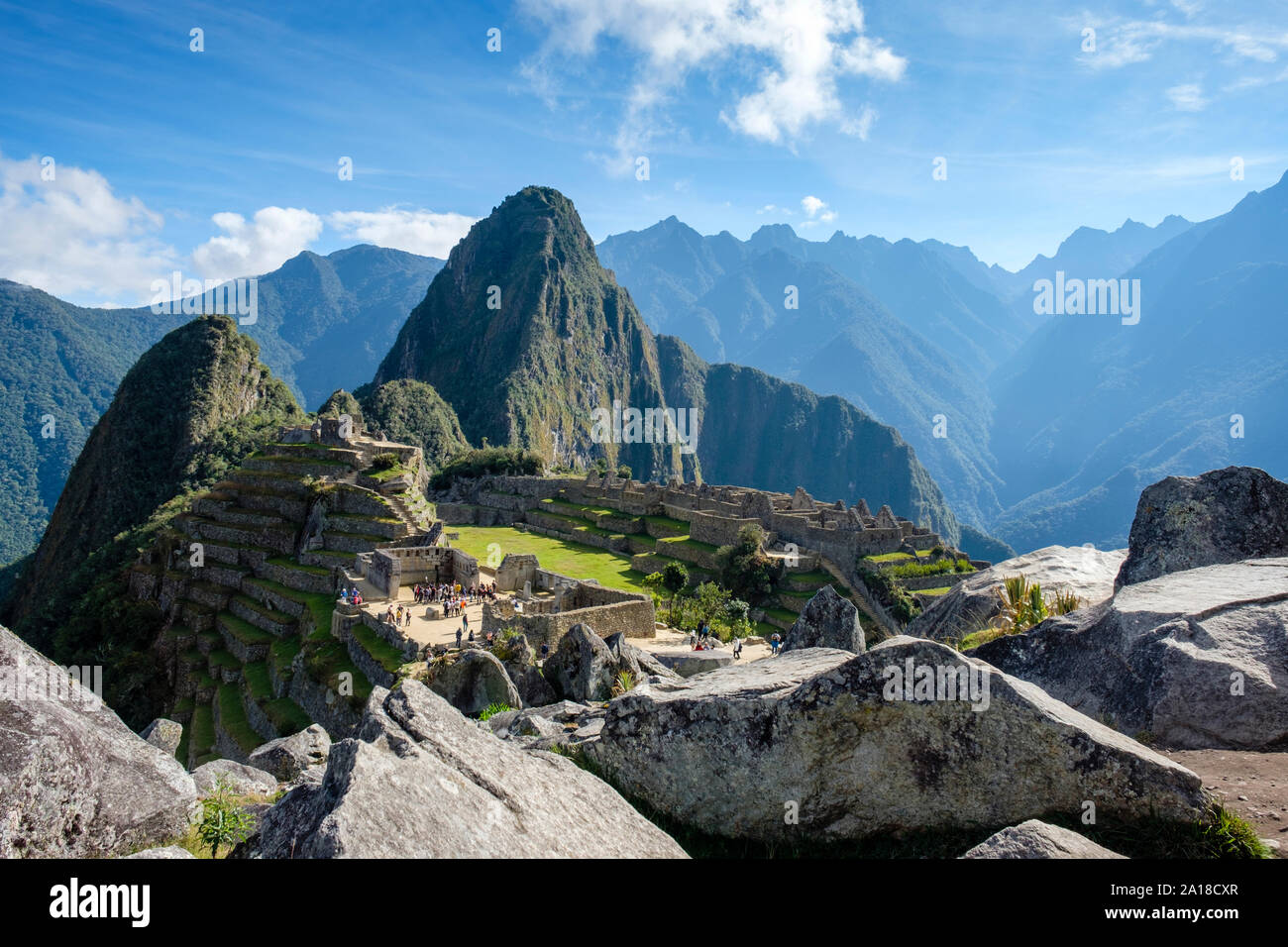 Machu Picchu ancient city ruins sunrise, Sacred Valley of the Incas ...