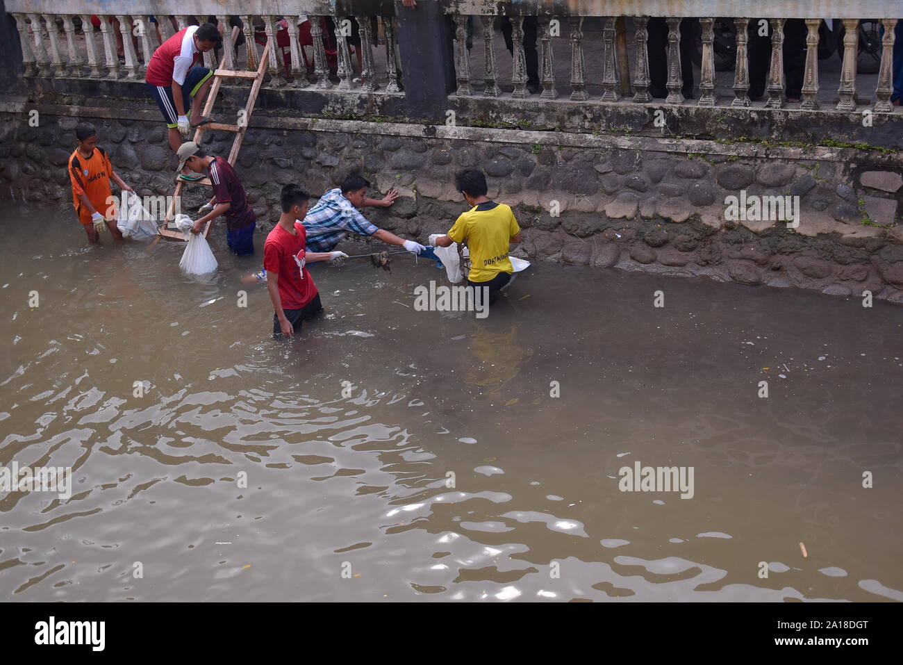 cooperation to clean the river from garbage, clean the river, protect ...
