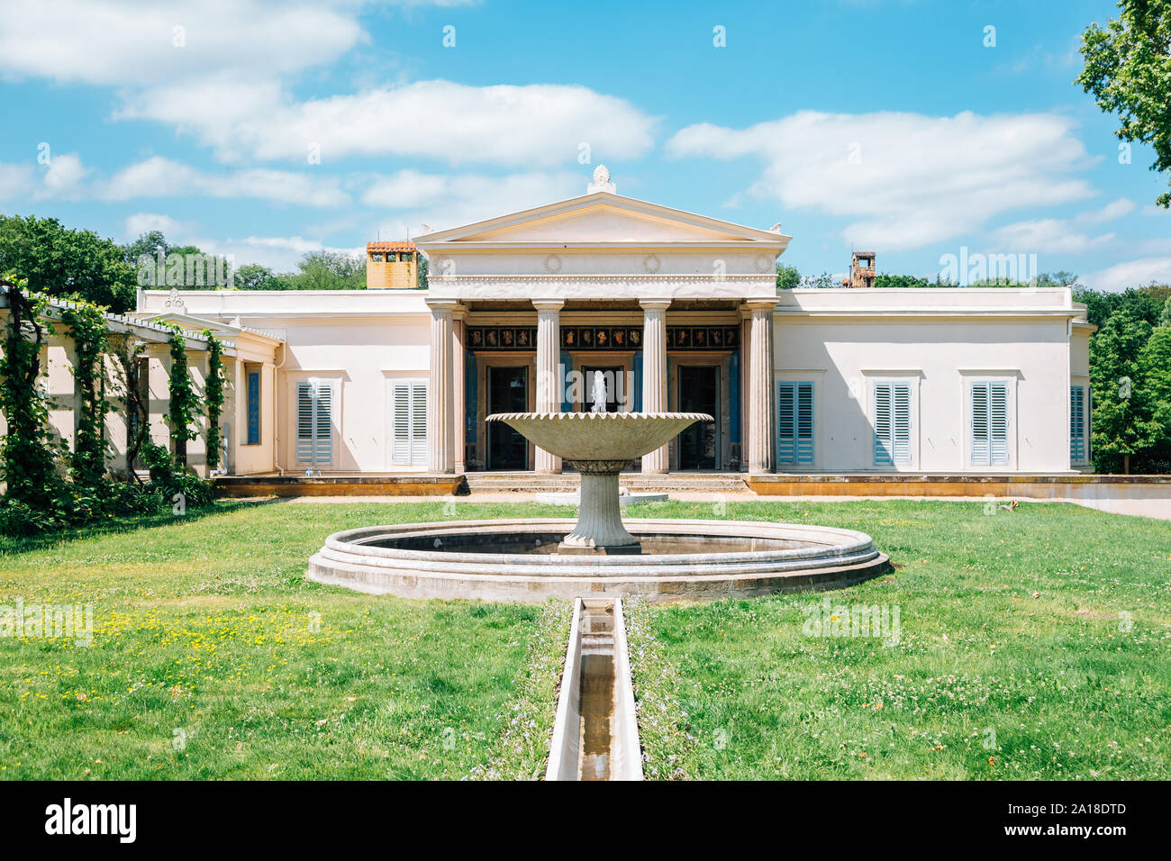 Charlottenhof Palace at Sanssouci park in Potsdam, Germany Stock Photo ...