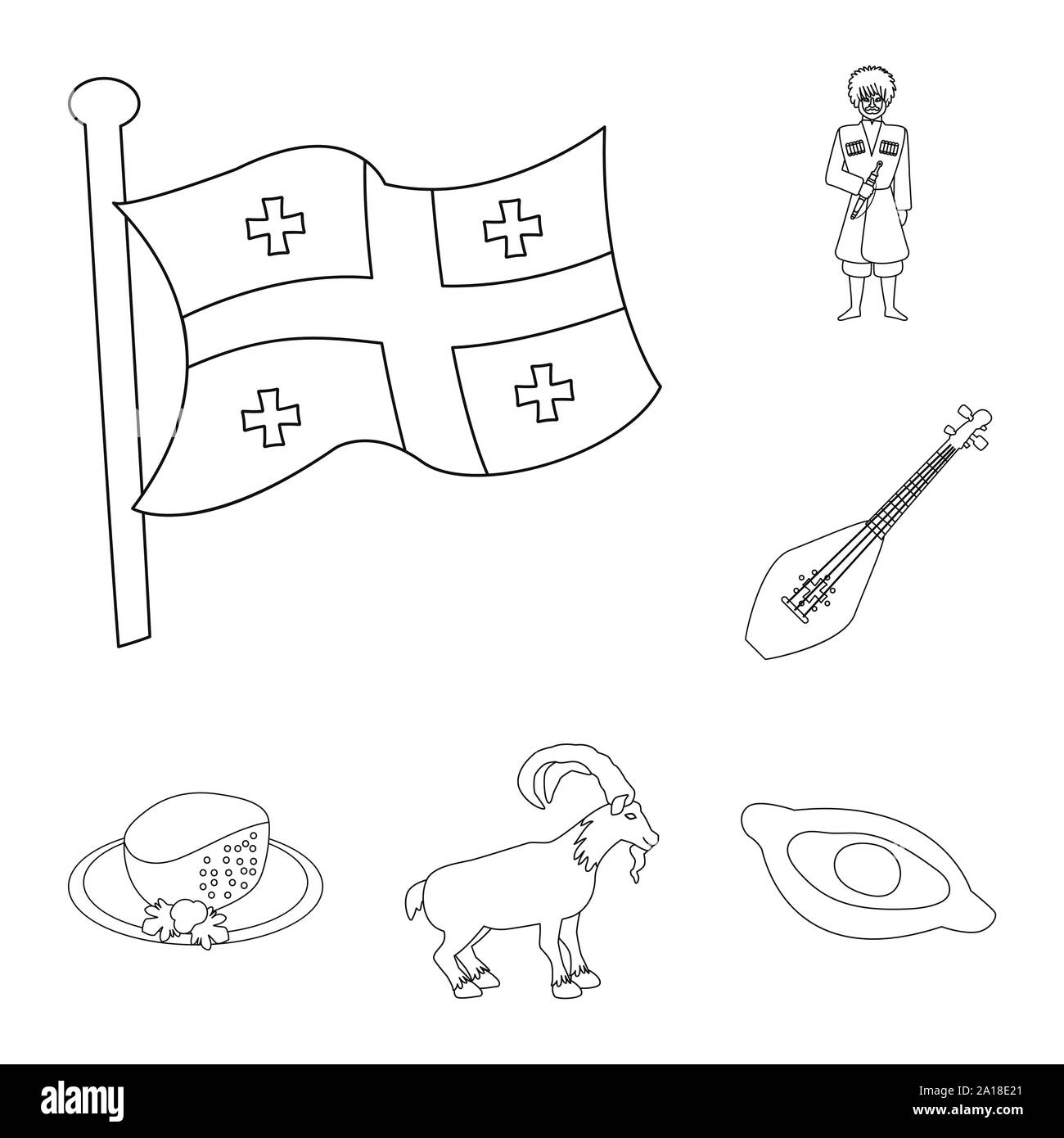 Vector illustration of traditions and national icon. Collection of ...