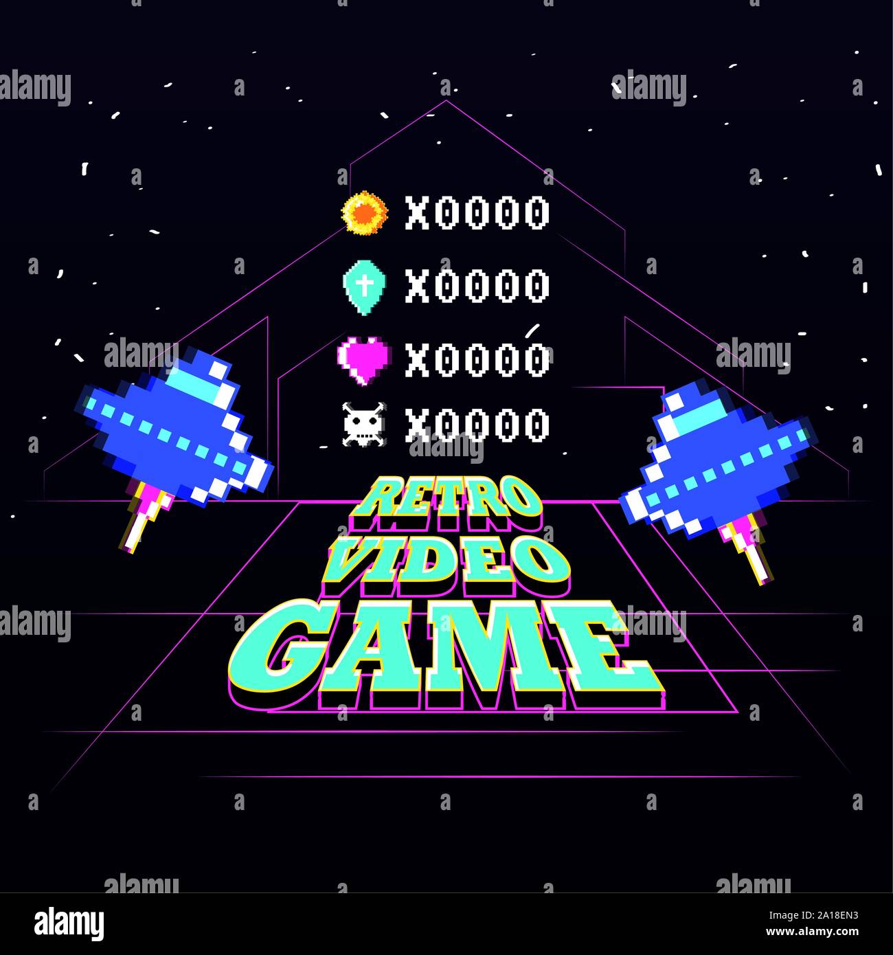 classic video game console of coins vector illustration design Stock ...