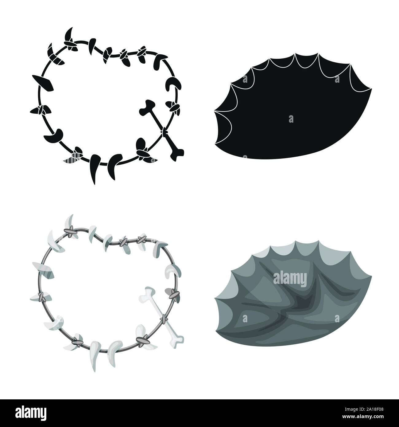 Vector illustration of evolution and prehistory symbol. Collection of ...