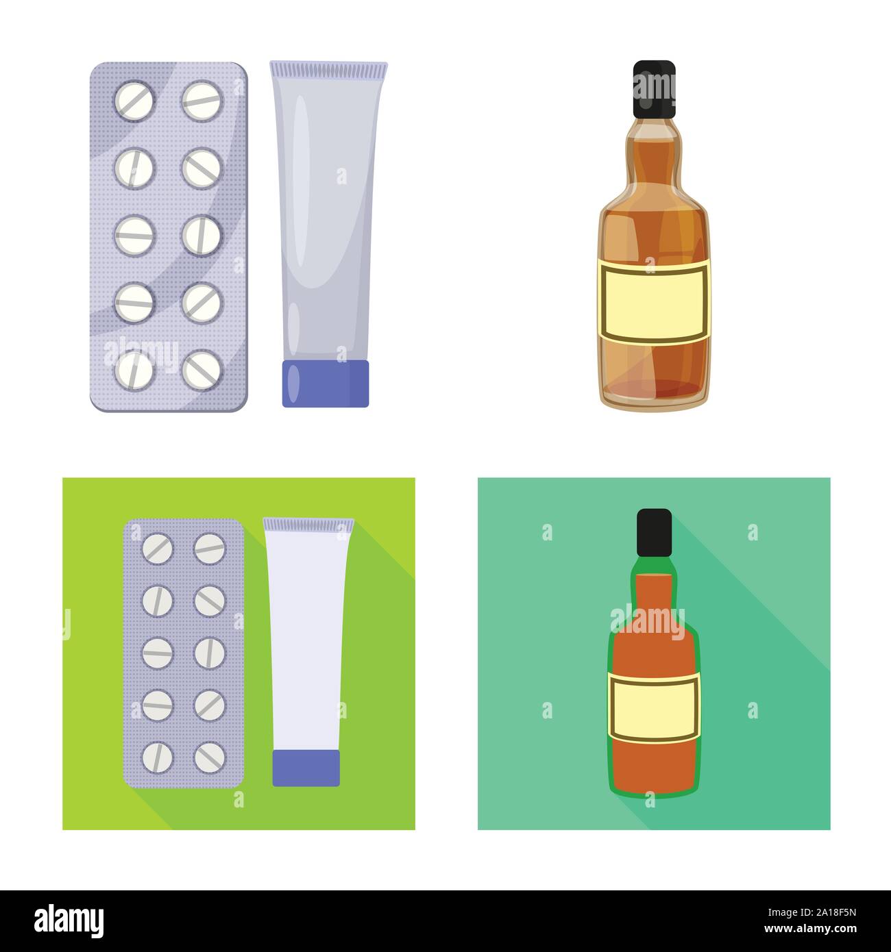 Isolated object of medical and pain symbol. Set of medical and disease ...