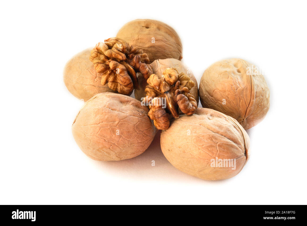 Walnuts isolated on white background. With clipping path Stock Photo ...