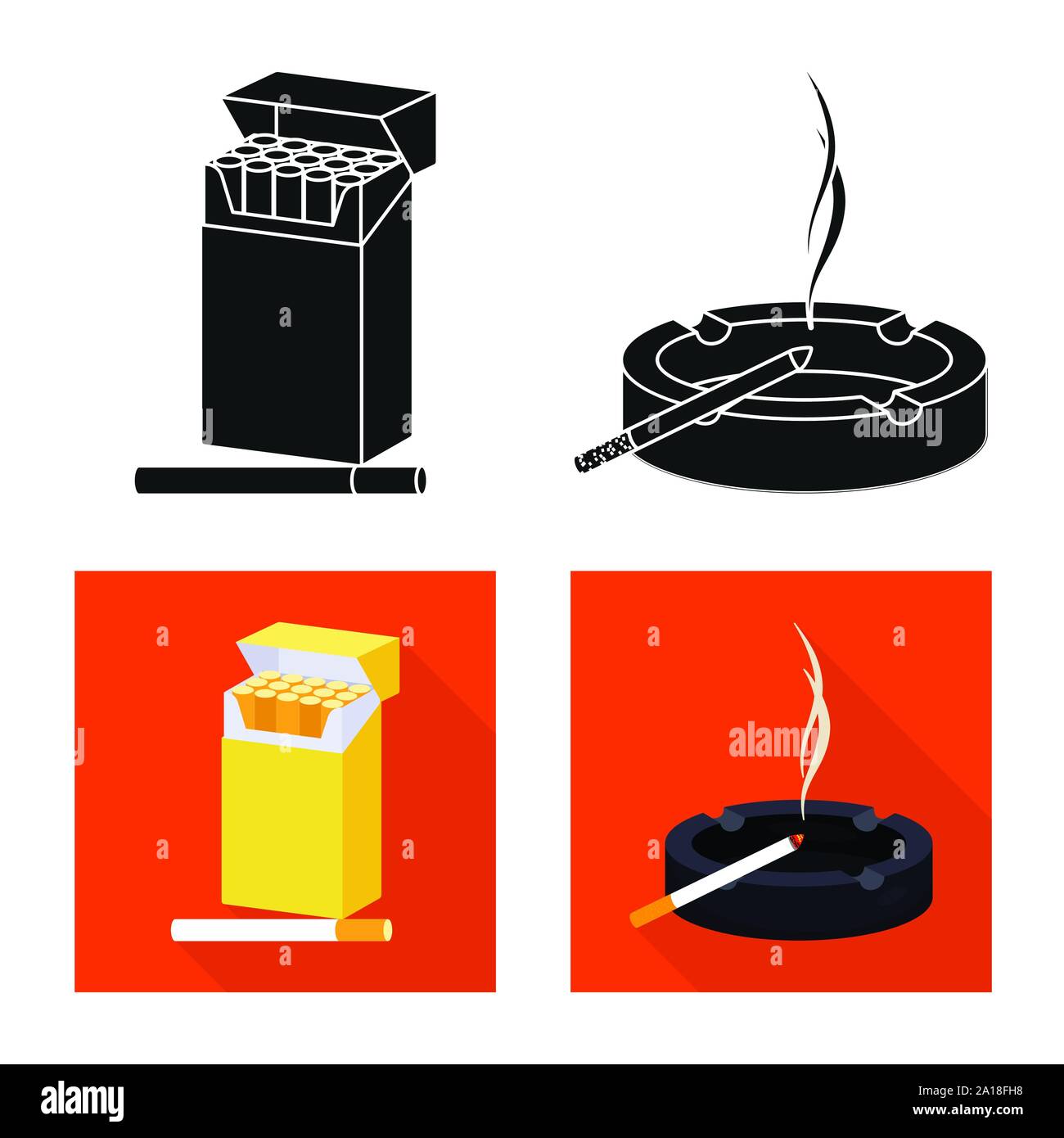 Isolated object of refuse and stop sign. Set of refuse and habit stock ...