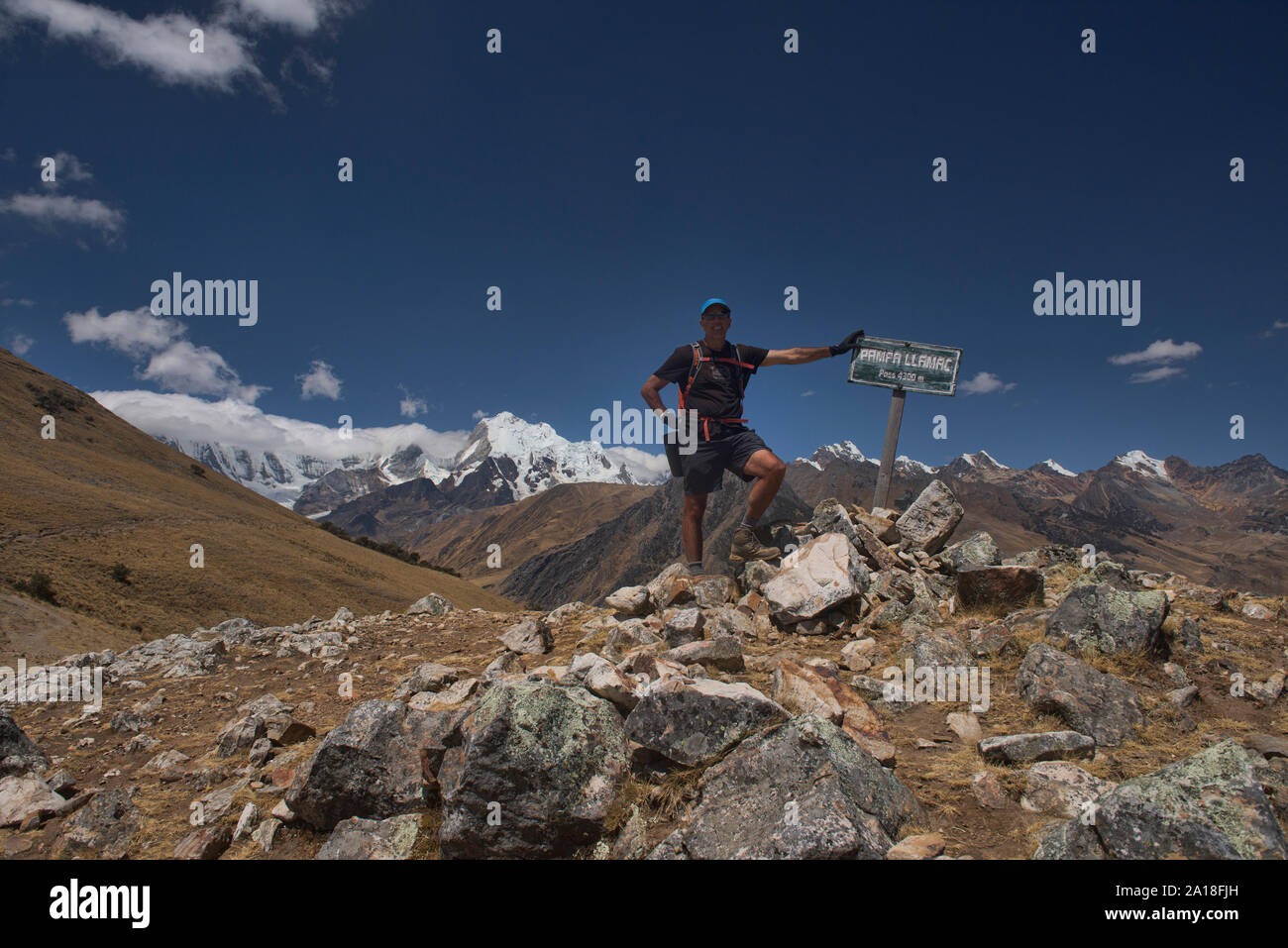 Final views of the Huayhuash Range from Pampa Llamac Pass, Cordillera ...