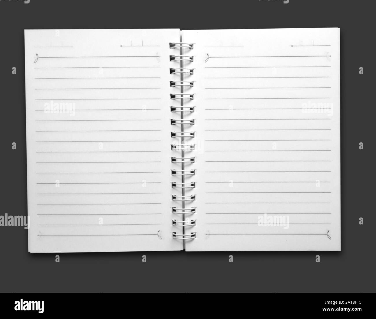 Spiral book binding Black and White Stock Photos & Images - Alamy