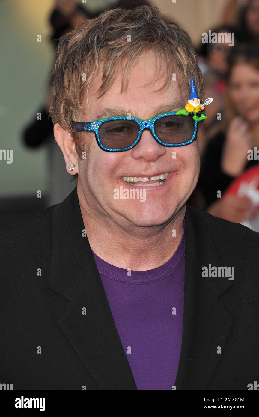 LOS ANGELES, CA. January 23, 2011: Elton John at the world premiere of ...