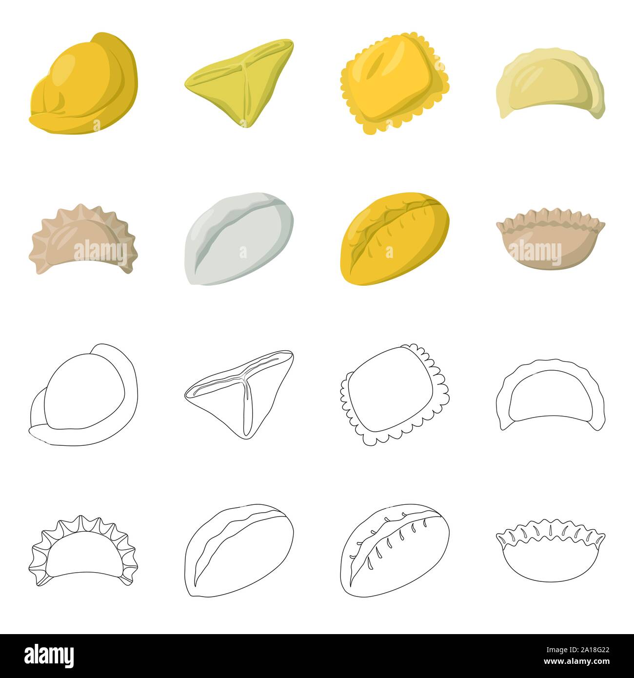 Vector design of products and cooking logo. Collection of products and ...