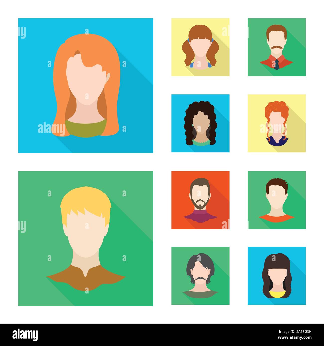 Vector illustration of avatar and dummy logo. Set of avatar and figure ...