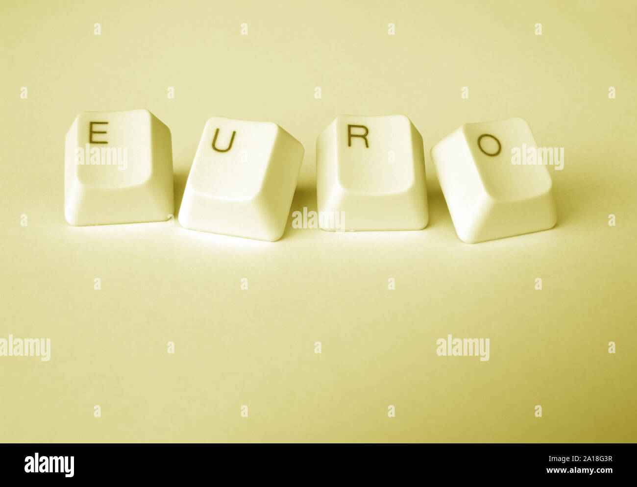 Computer keys with EURO word Stock Photo - Alamy