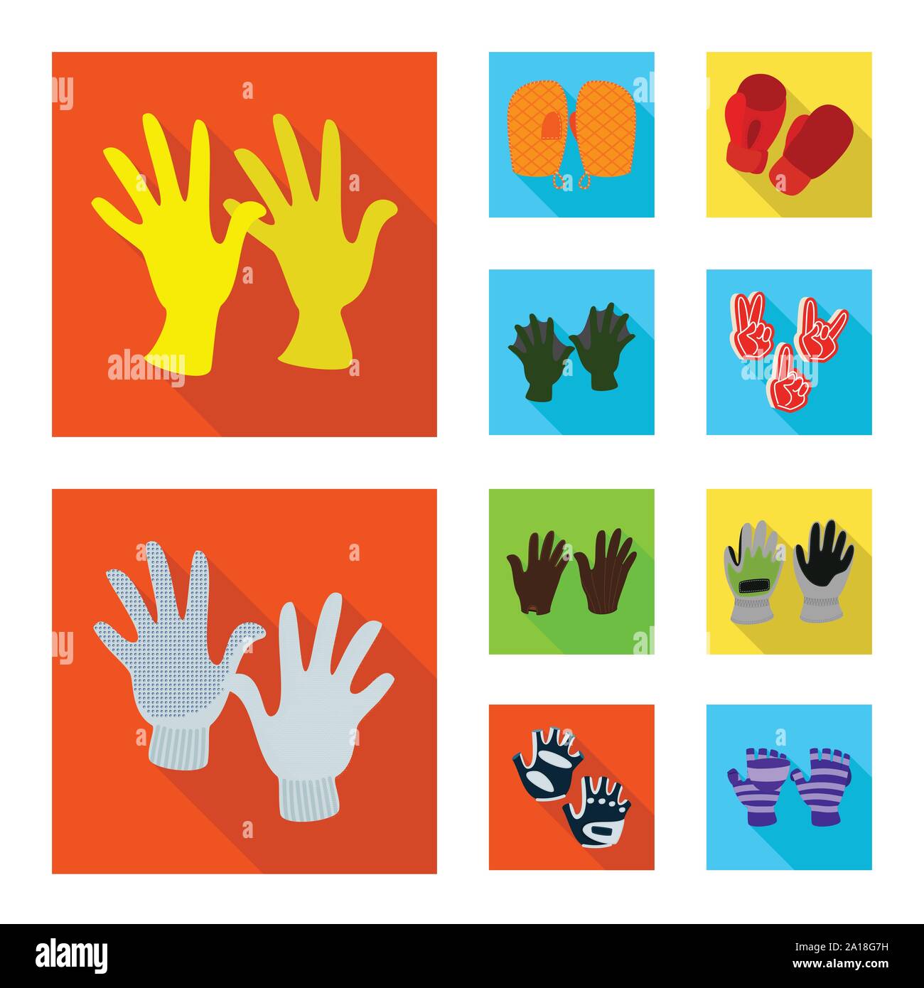 Isolated object of own and textile icon. Set of own and safety stock ...