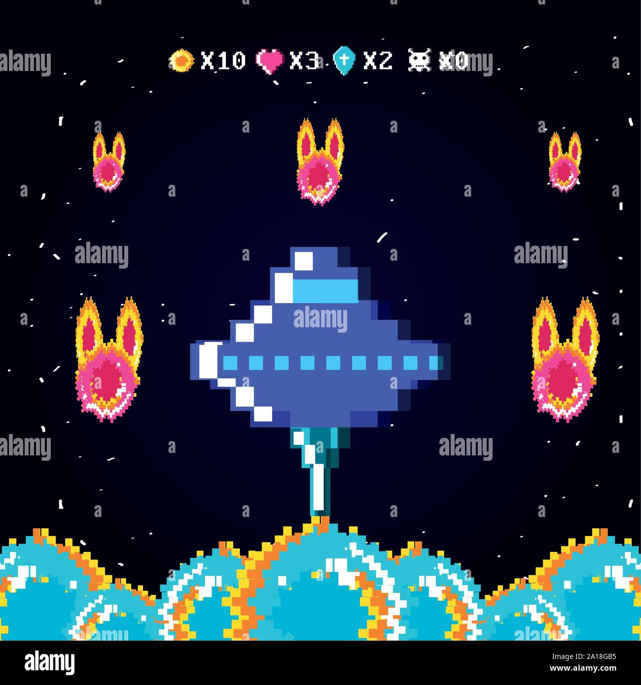 classic video game console of coins vector illustration design Stock ...