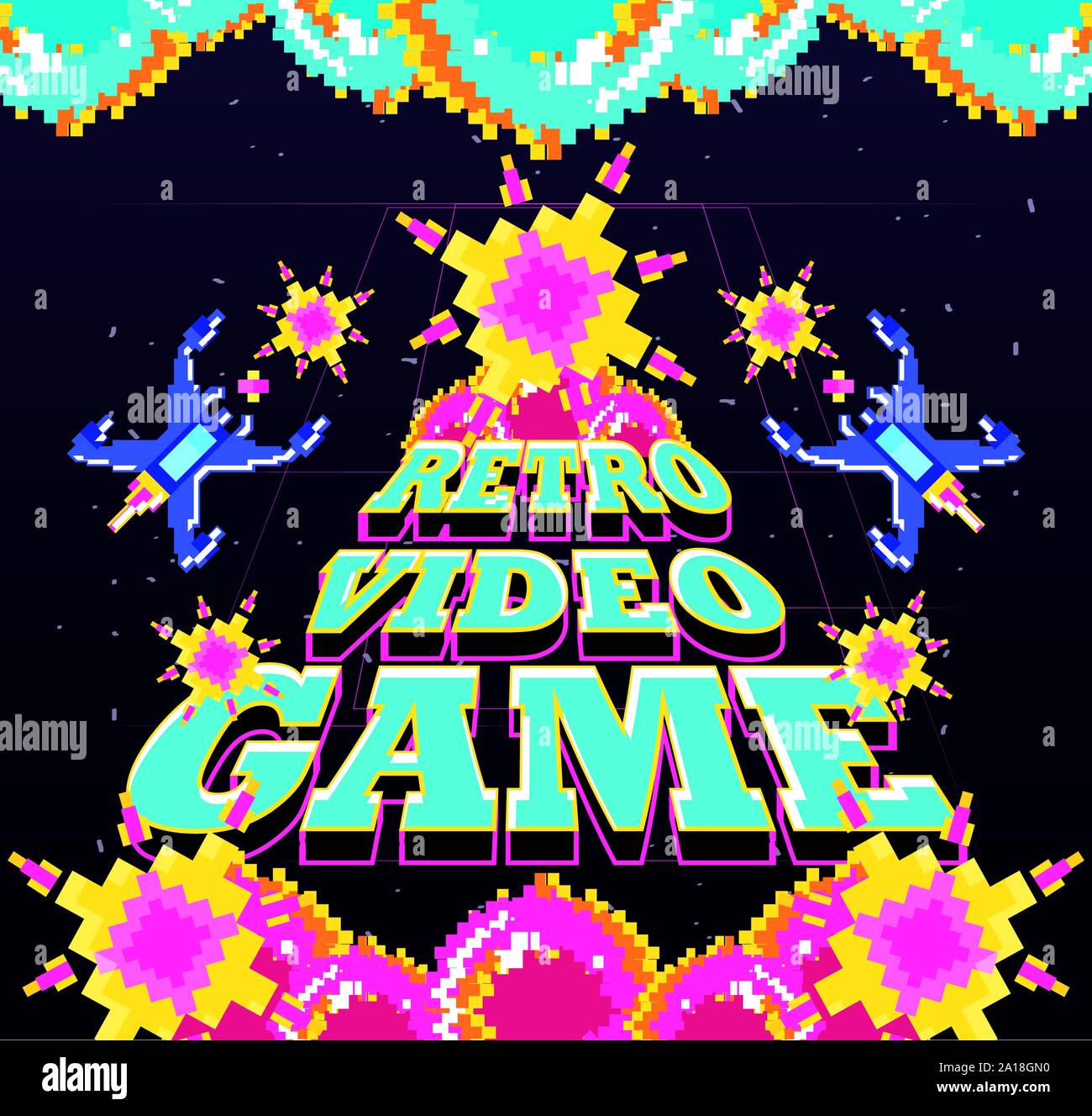 classic video game console of coins vector illustration design Stock ...