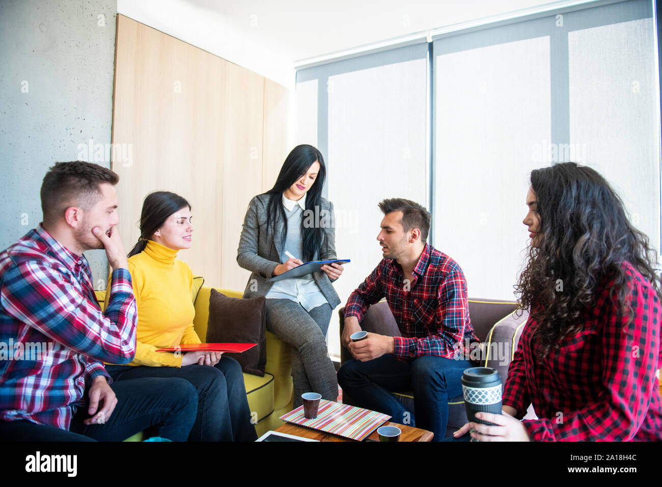Diverse Group of young People Working Together Concept Stock Photo - Alamy