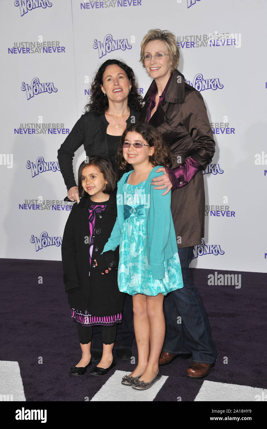 LOS ANGELES, CA. February 08, 2011: Jane Lynch & Laura Embry at the Los ...