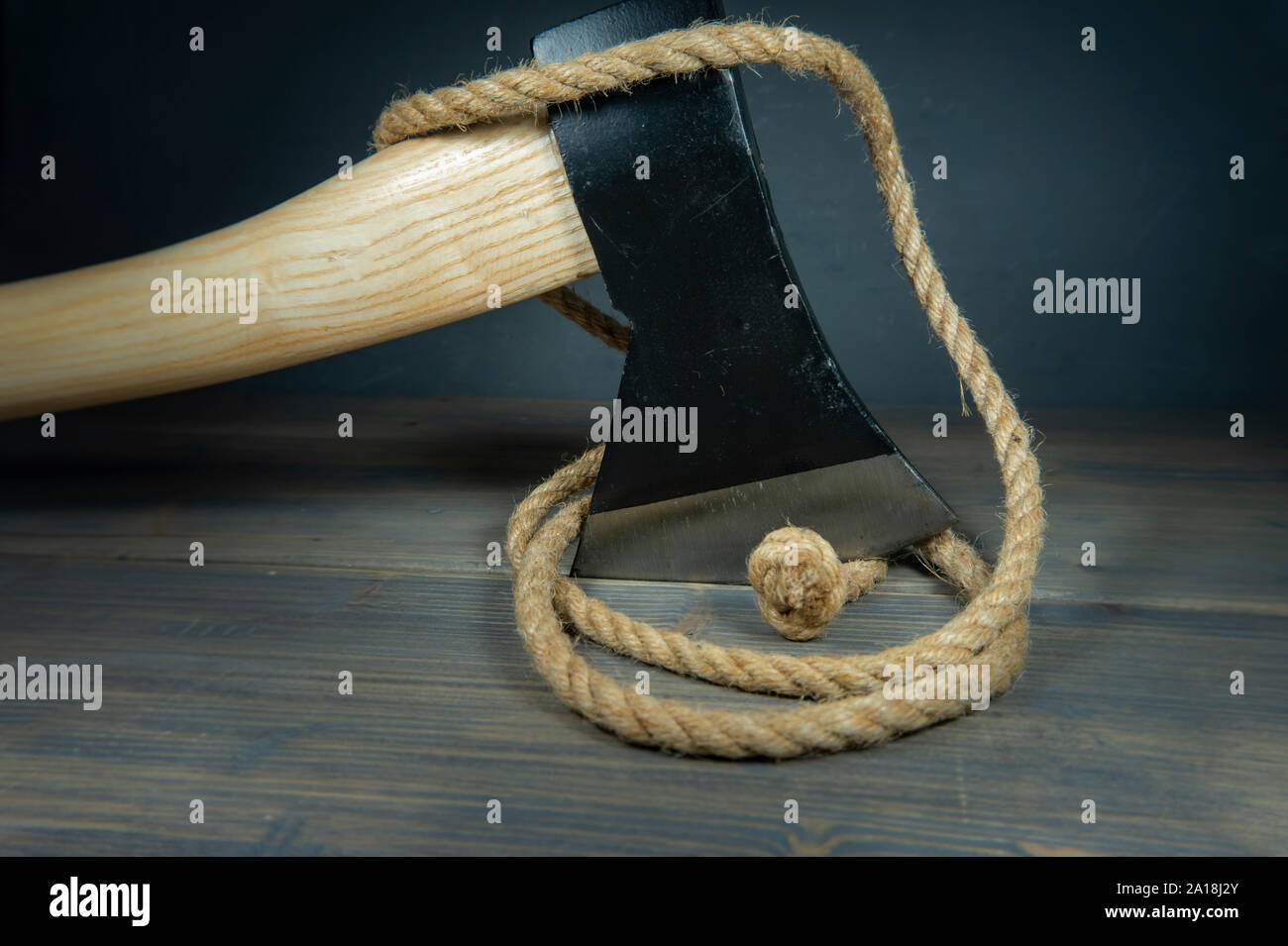 Cut the gordian knot - problem solving concept image with a ripped ...