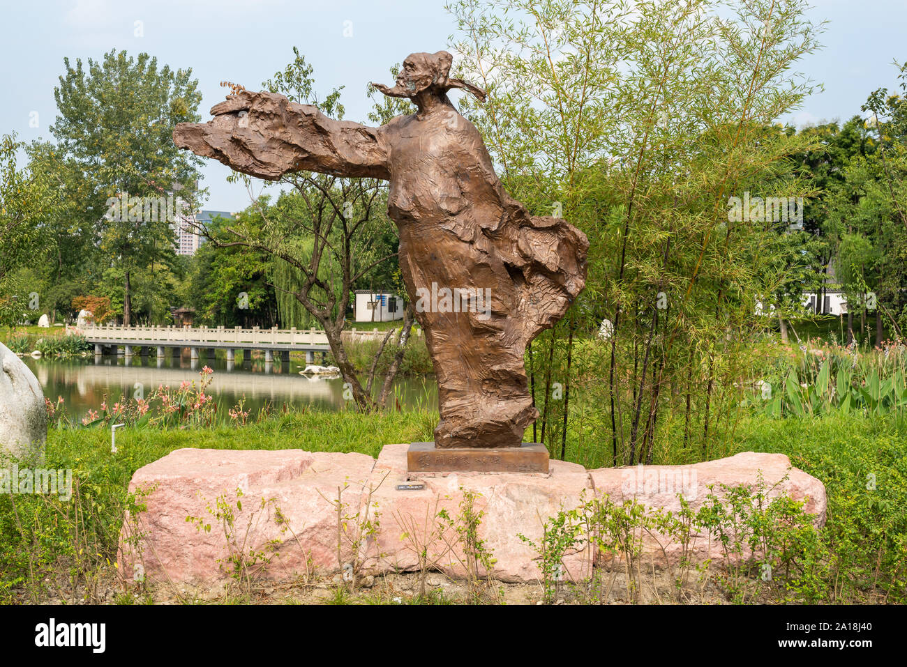 Chengdu, Sichuan province, China - Aug 17, 2019 : Dufu chinese poet ...
