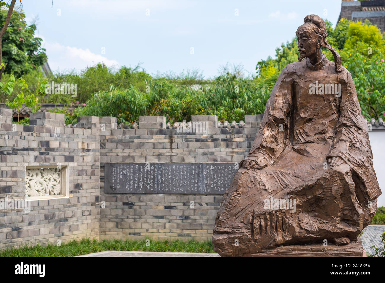 Chengdu, Sichuan province, China - Aug 17, 2019 : Dufu chinese poet ...
