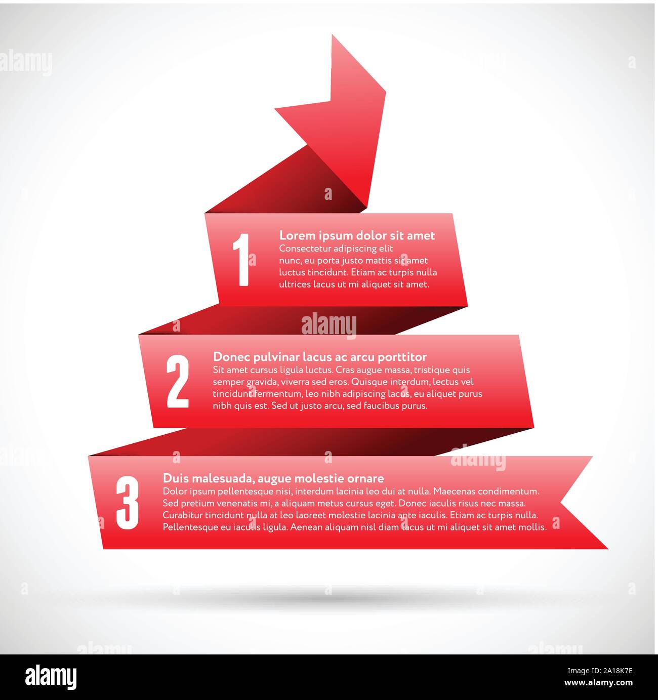 Infographic with red spiral pyramid ribbons Stock Vector Image & Art ...