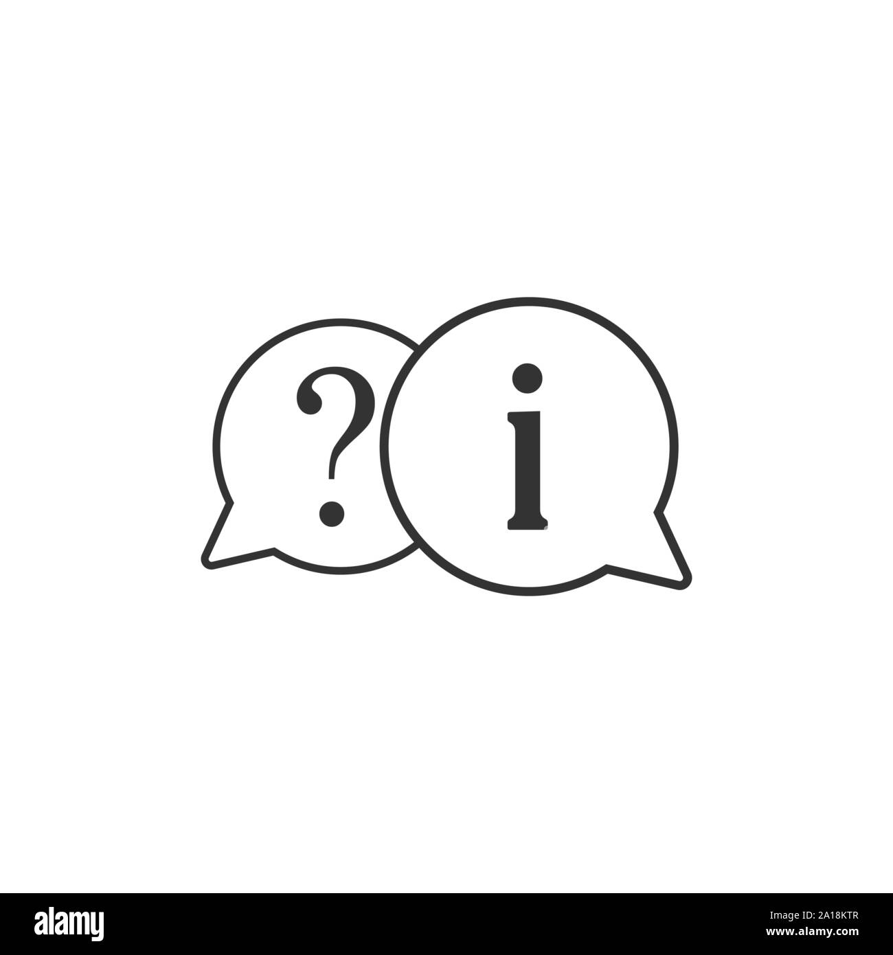Question answer icon. Vector illustration, flat design Stock Vector ...