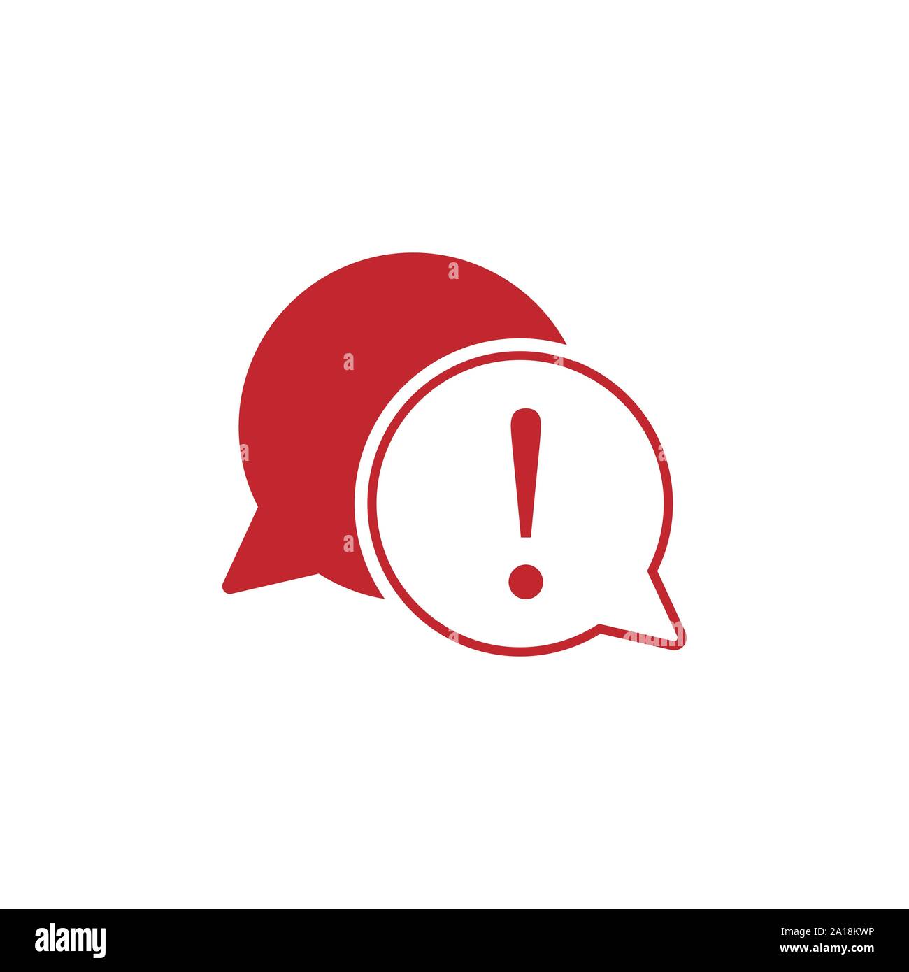 Exclamation mark icon. Vector illustration, flat design Stock Vector ...