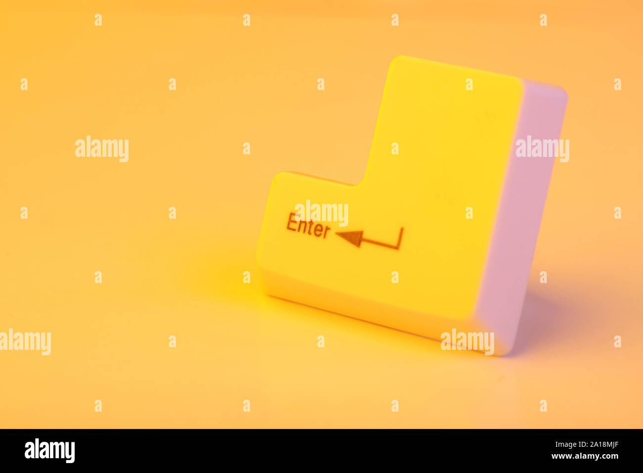 Close up of computer enter key Stock Photo - Alamy