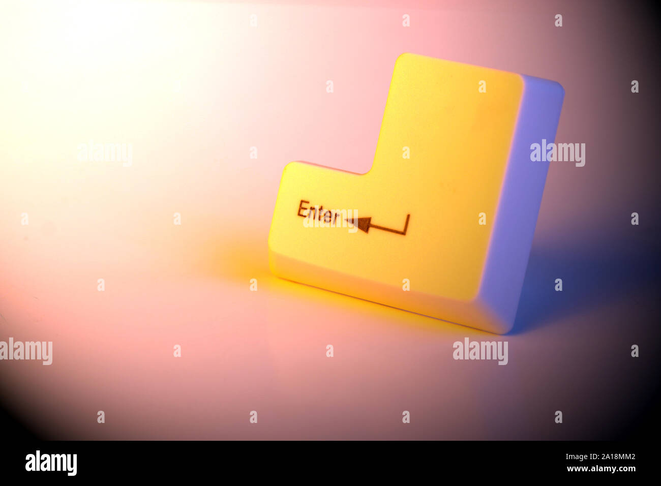Close up of computer enter key Stock Photo - Alamy